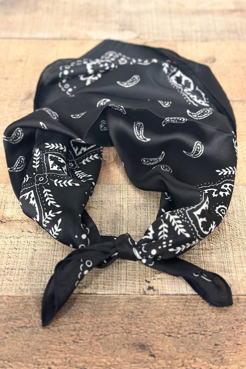 Silk Wild Rag 24" | Black – Southern Routes